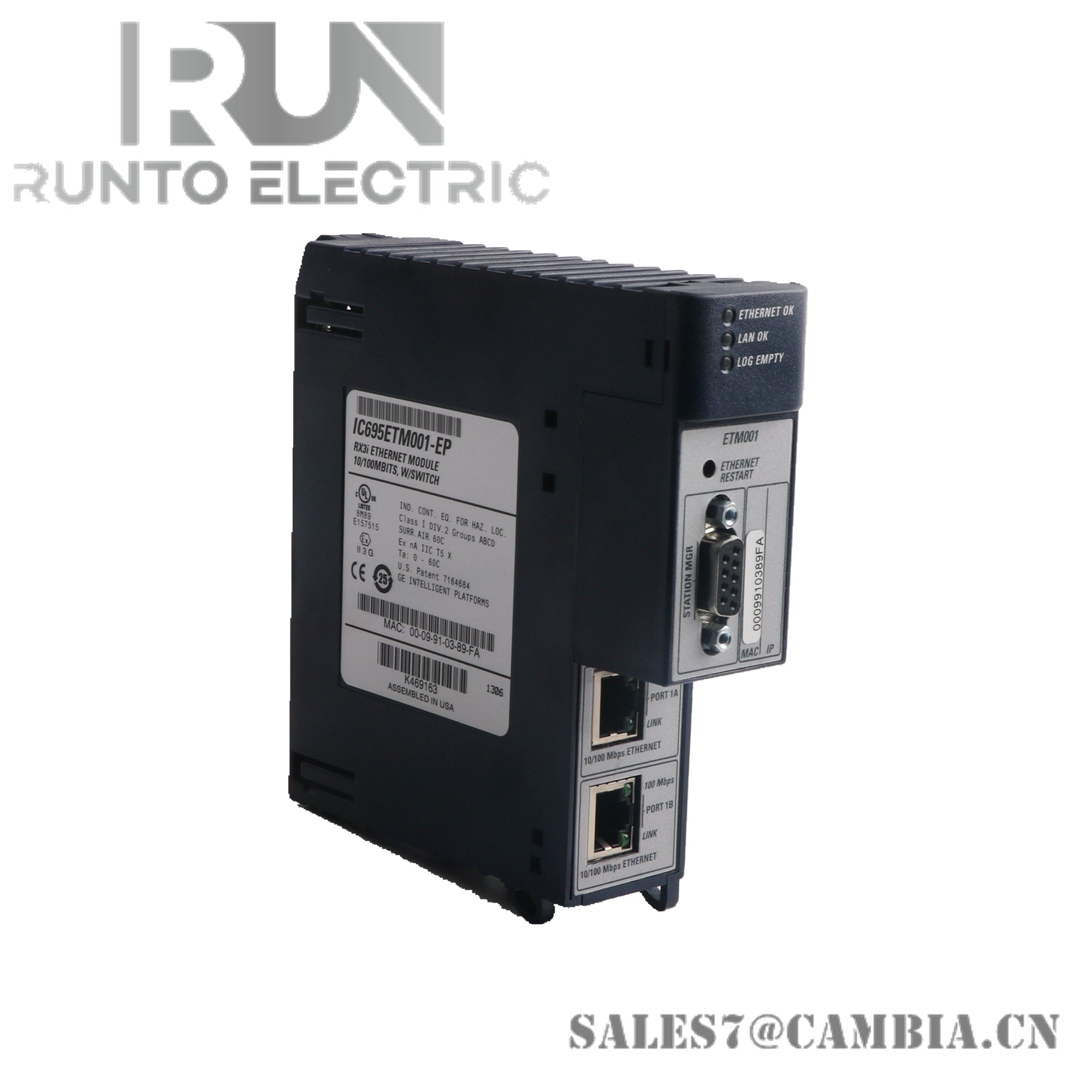 GE IC695ETM001 RX3i Ethernet module – Runtoelectronic